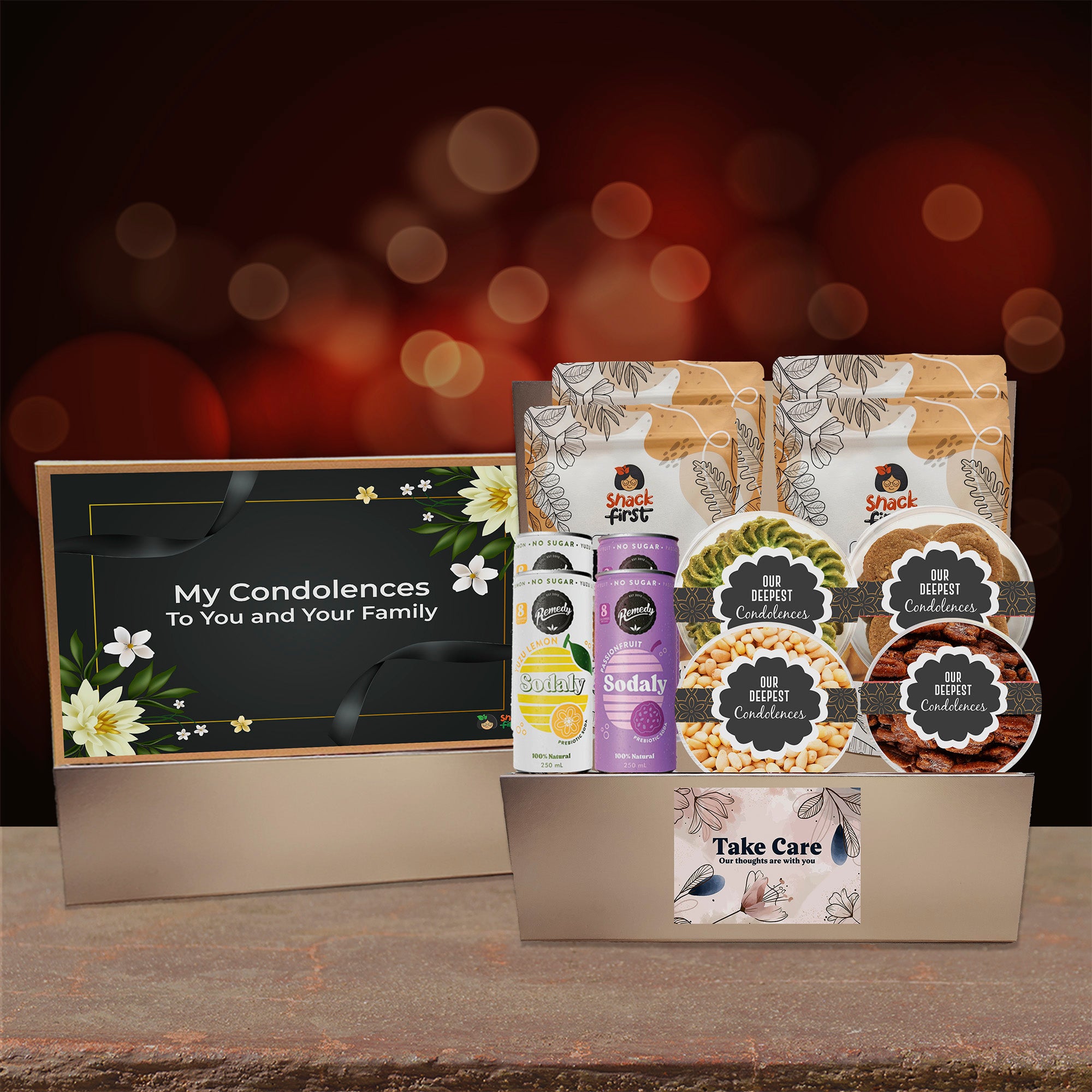 Condolences Sympathy Snack Hampers (With Express Shipping) – SnackFirst
