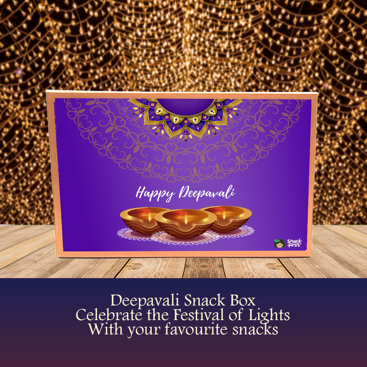 Happy Deepavali Glitter Gift Snack Box (Diwali 2024)