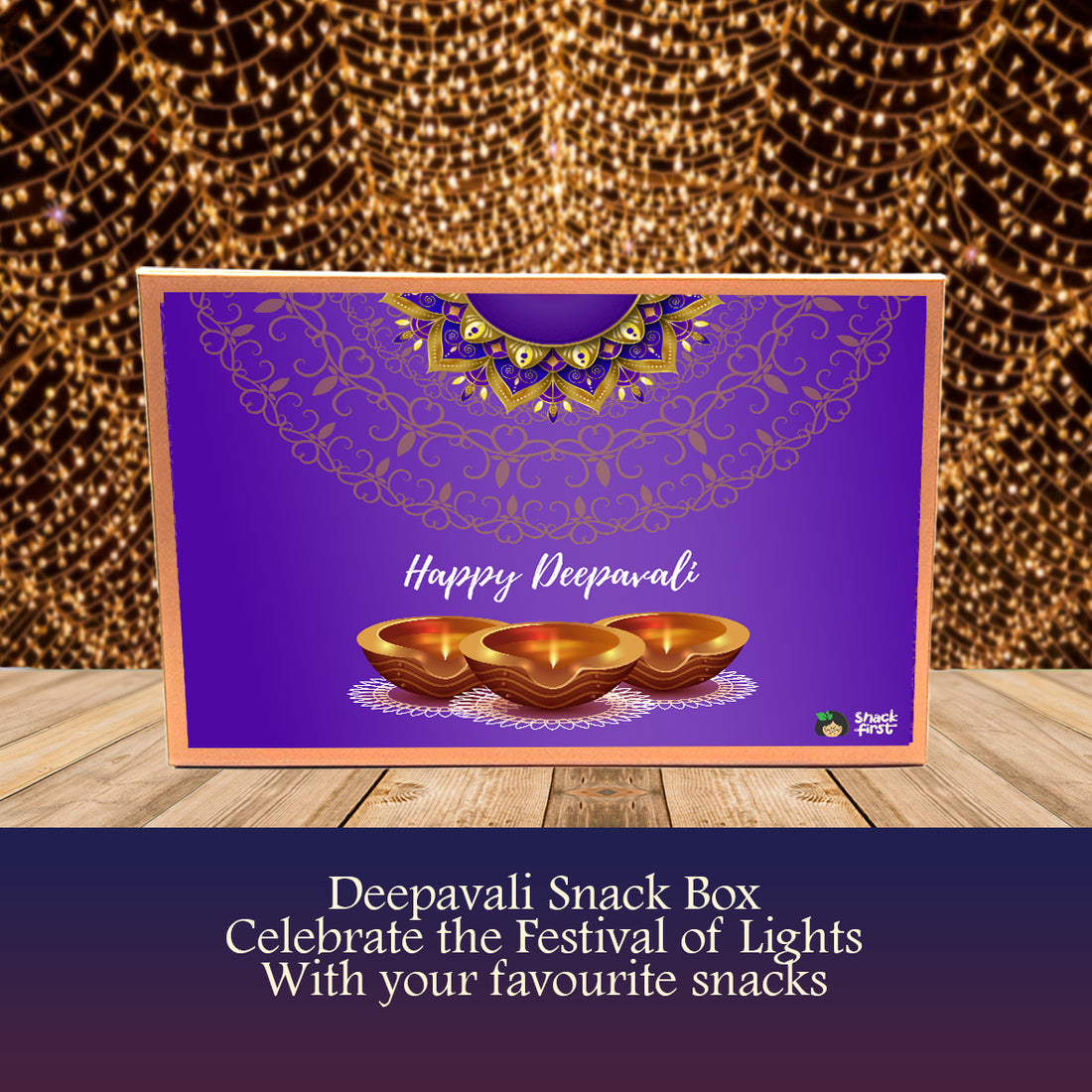 Happy Deepavali Glitter Gift Snack Box (Diwali 2024)