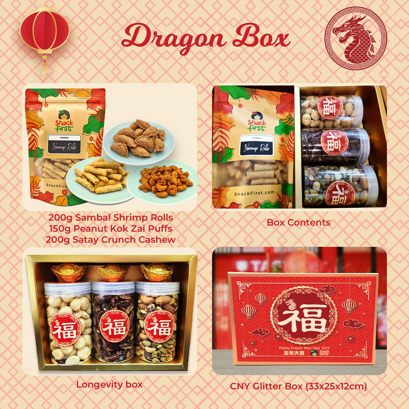 Chinese New Year CNY Fu Lu Shou Dragon Snack Box (CNY 2024)